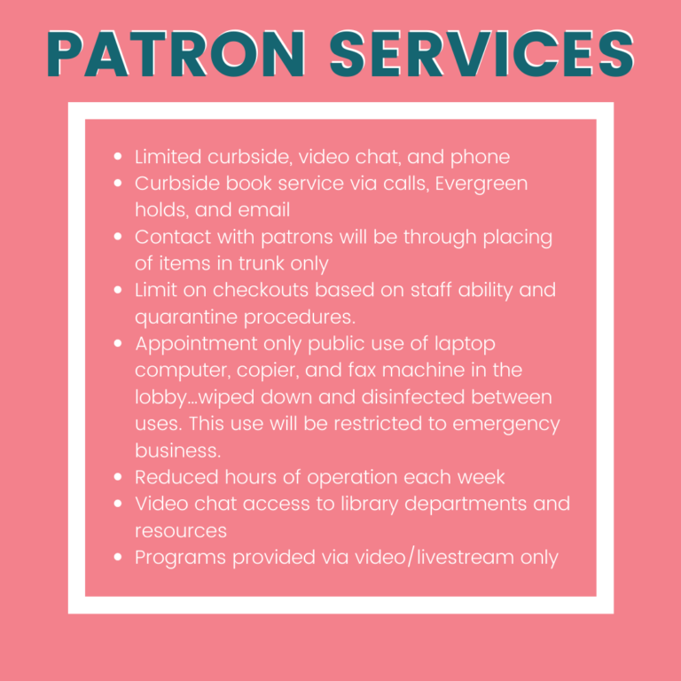 PCPL Unveils New Reopening Plan - Putnam County Public Library